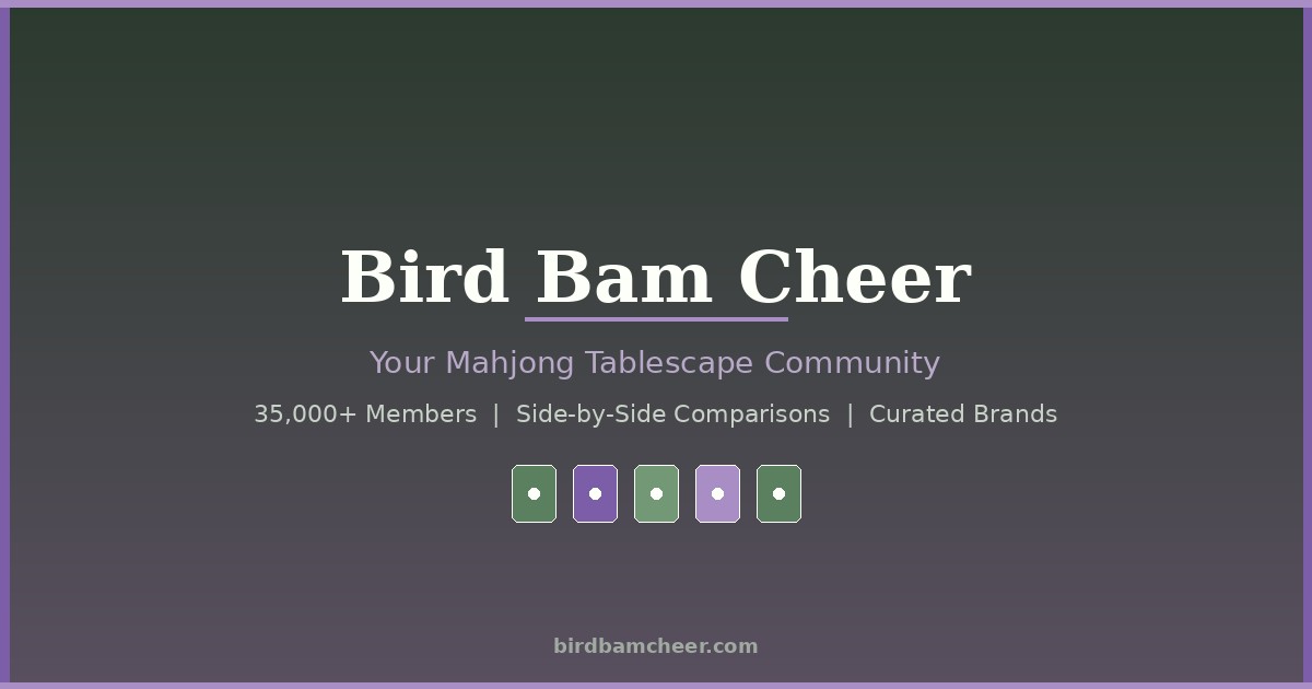 Bird Bam Cheer | Best Mahjong Tile Sets 2026 — Comparisons & Buying Guide